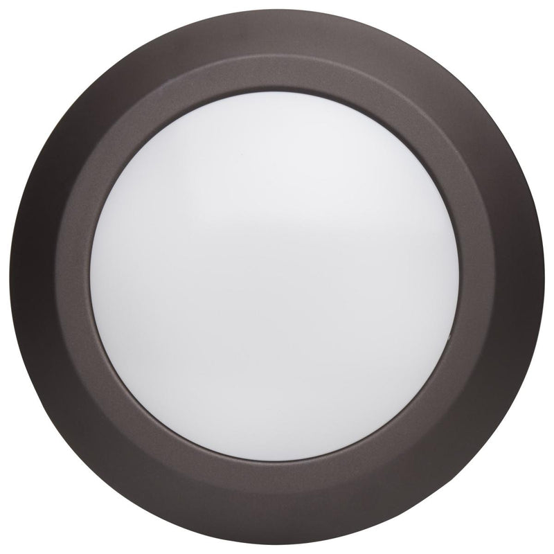 10"- LED Disk Light Flush - Mahogany Bronze Finish - 3000K | Green ...