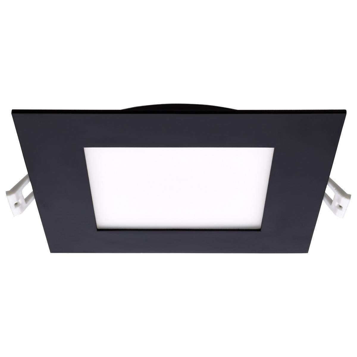 Black Square 12 Watt LED Low Profile Downlight; 6 Inch