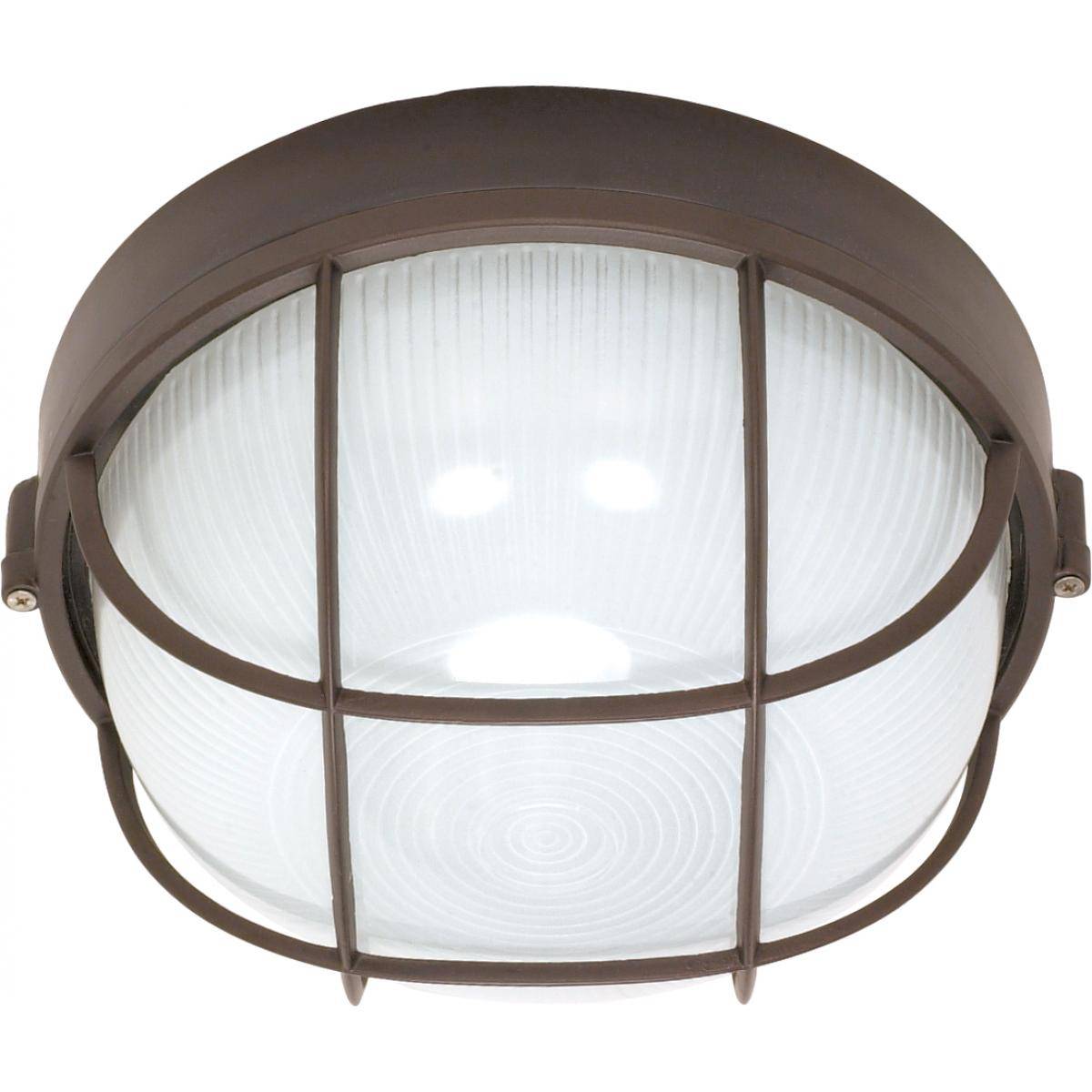 Architectural Bronze 10'' Round Cage Bulkhead | Green Lighting ...